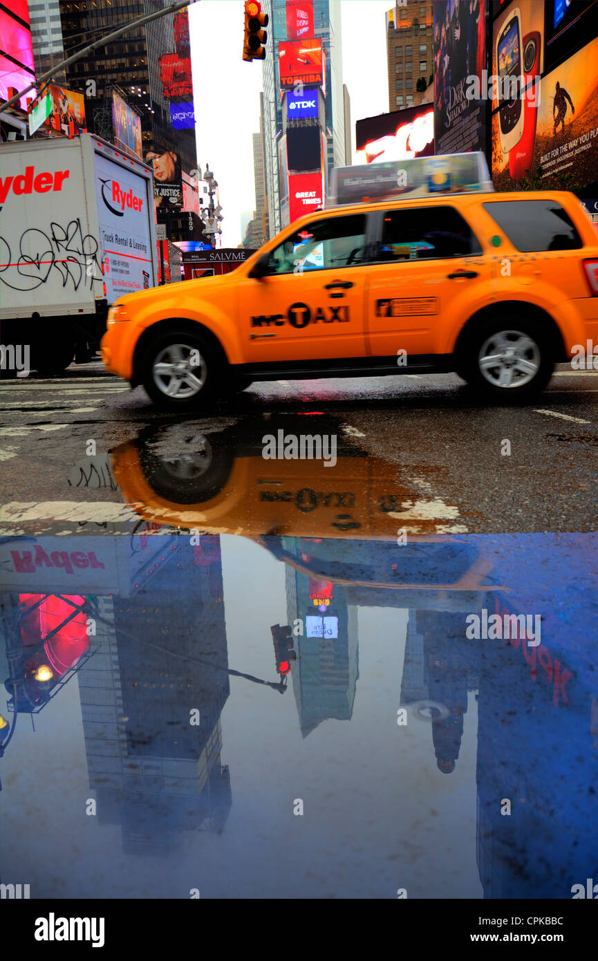 Yellow taxis taxi cab cabs times iconic new york hi-res stock ...