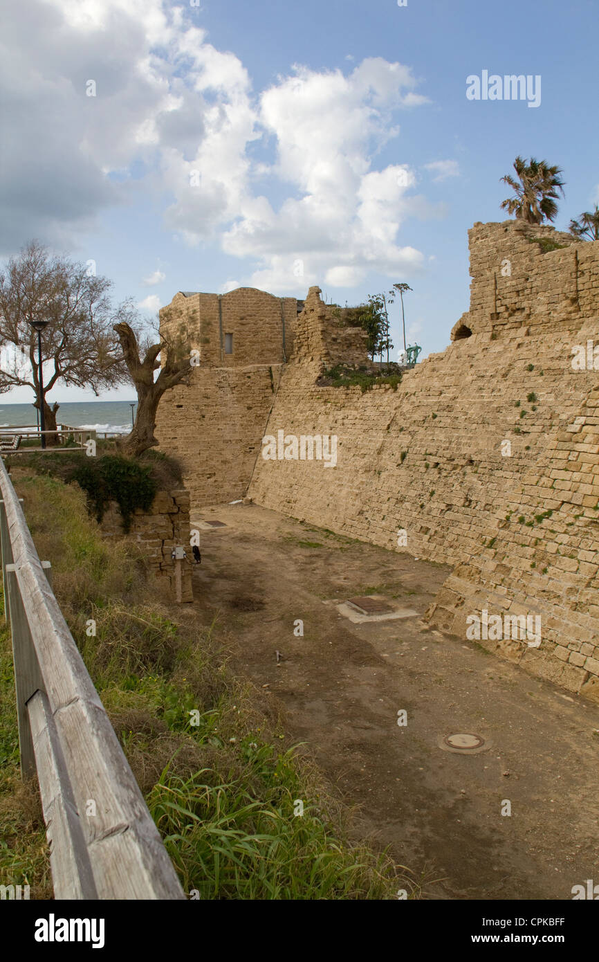 Caesarea Maritima walls ruins .Caesarea Palaestina from 133 AD onwards ...