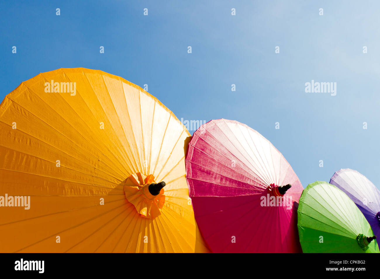 Colorful paper umbrella Stock Photo - Alamy