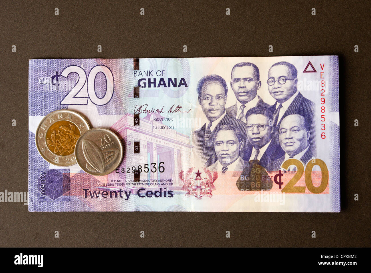 Currency of Ghana (cedi and pesewa Stock Photo - Alamy