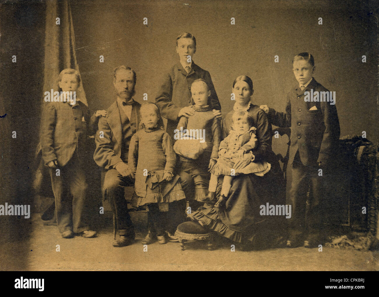 Circa 1880s family photograph taken in Dundee, Scotland Stock Photo - Alamy