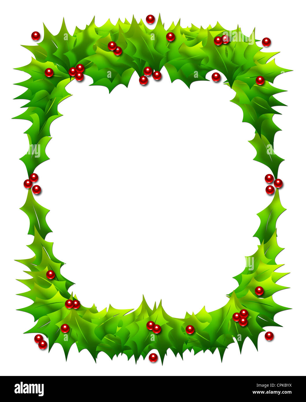Holly frame border hi-res stock photography and images - Alamy
