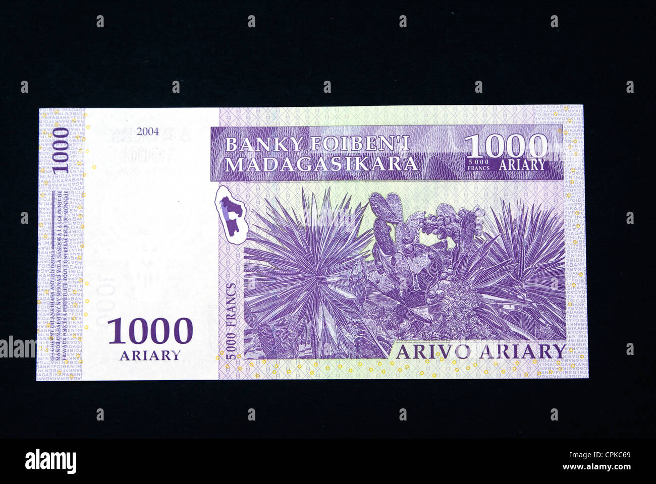 Currency of Madagascar (ariary) (reverse side Stock Photo - Alamy