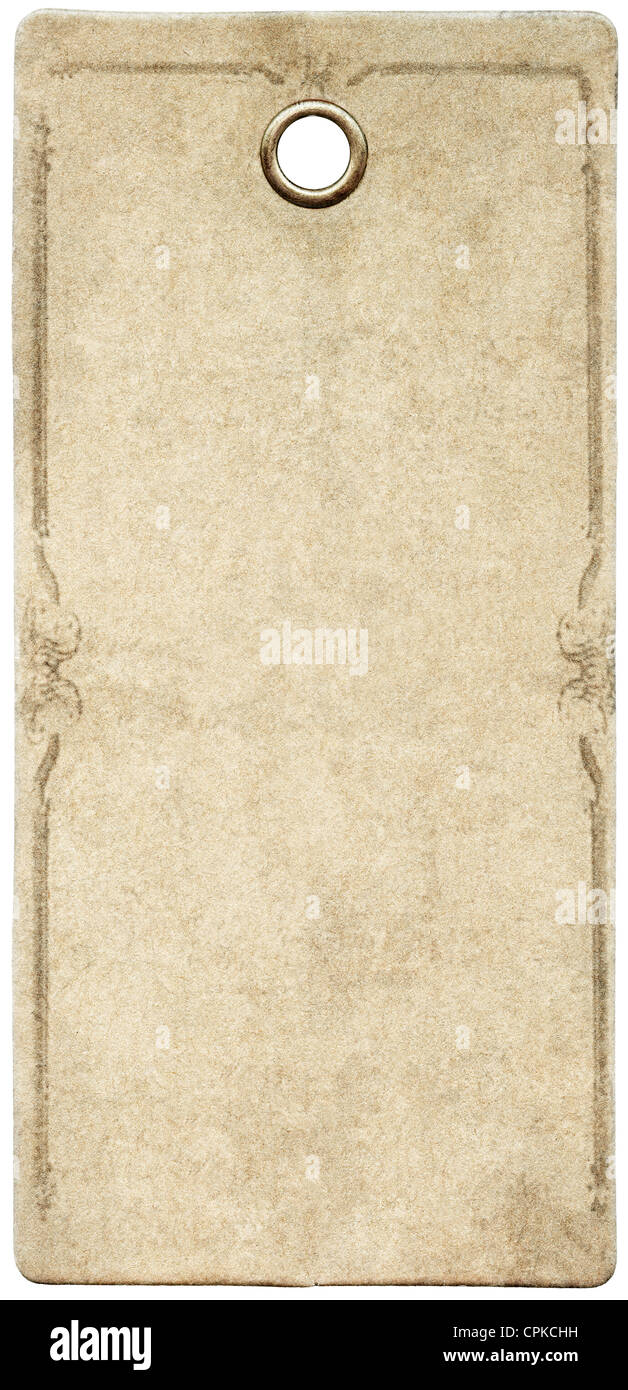 Isolated old label on white Stock Photo - Alamy