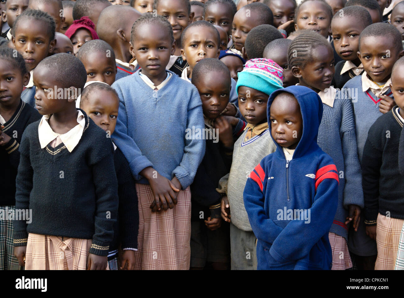 Group of young Kenyan students in school uniform Stock Photo - Alamy