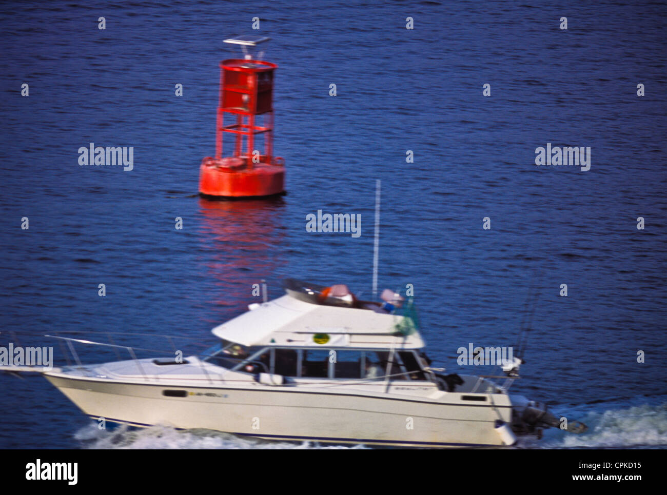 Red and white pleasure cruiser hi-res stock photography and images - Alamy