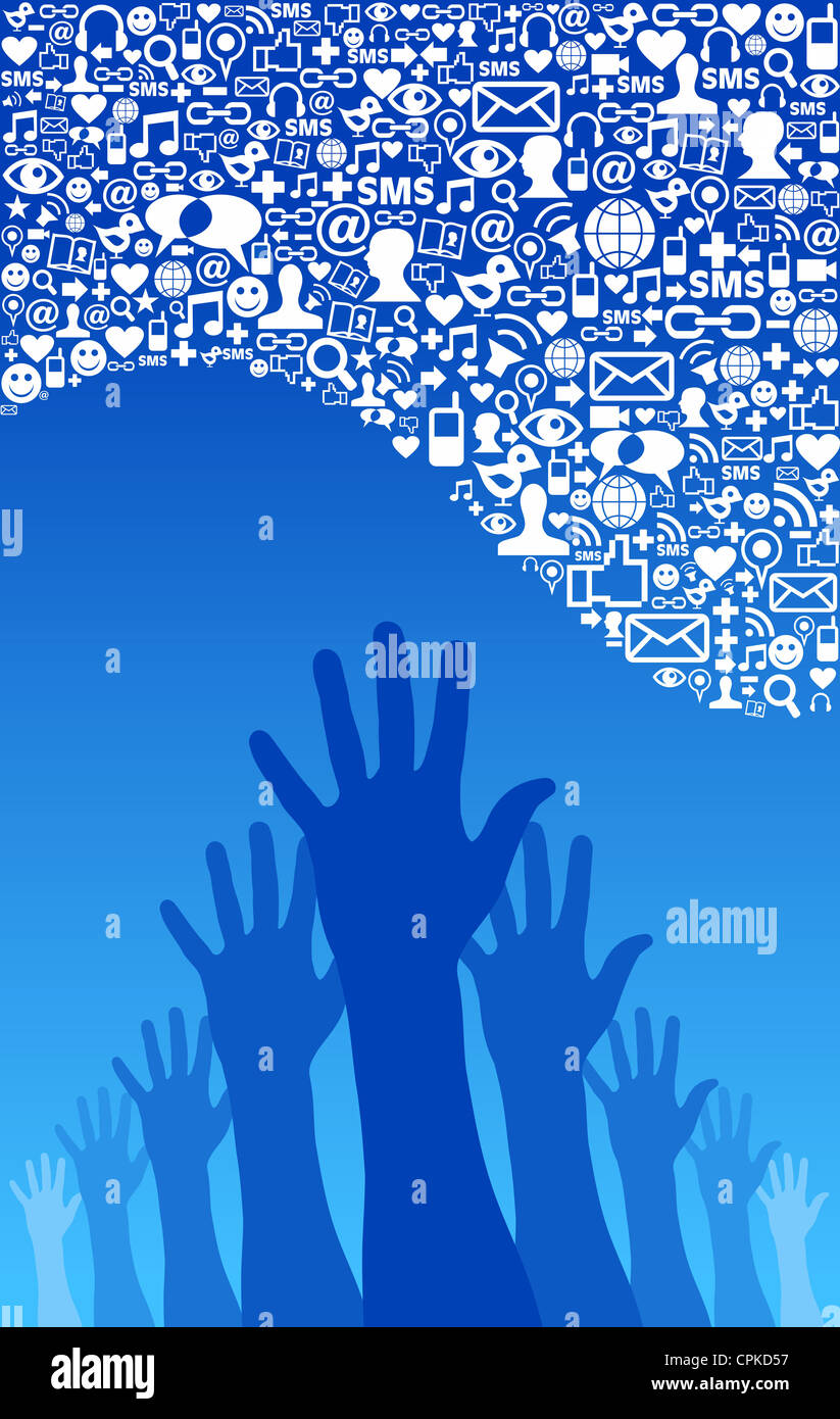 Social media network business success concept background. Vector file ...