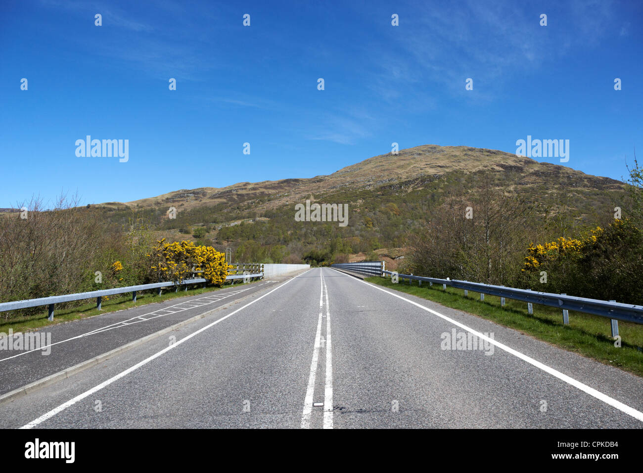 a828 coastal route road in argyll scotland at the bridge over loch ...