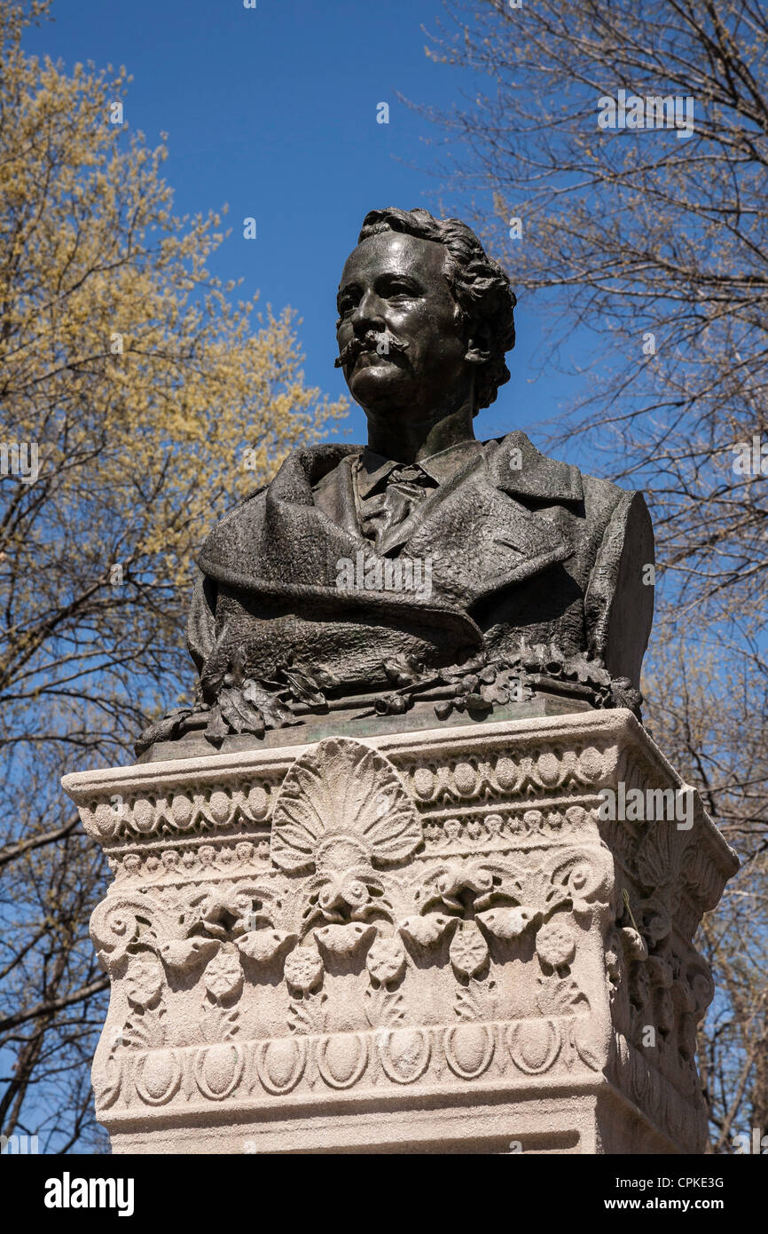 Alexander Lyman Holley Monument, Washington Square Park, NYC Stock ...