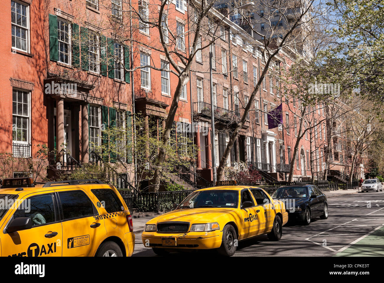 NYU School Brownstones, Washington Square North, NYC Stock Photo - Alamy