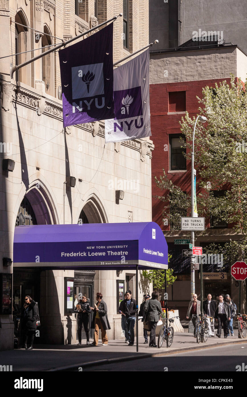 Frederick Loewe Theatre, NYU campus, Greenwich Village, NYC Stock Photo ...