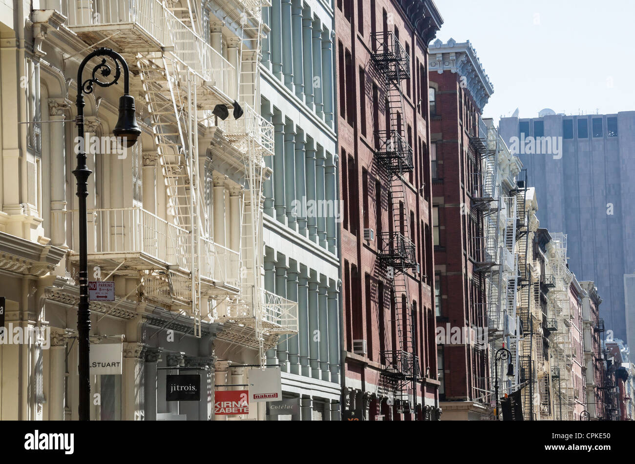 Building Facades, SoHo-Cast Iron Historic District, NYC Stock Photo - Alamy