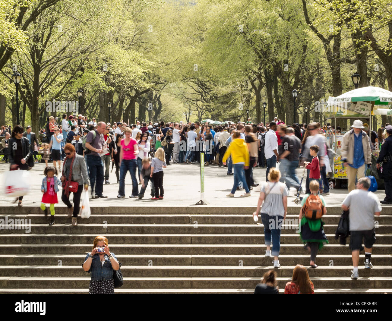 Bethesda Terrace Staircase to Poets Walk, NYC Stock Photo - Alamy