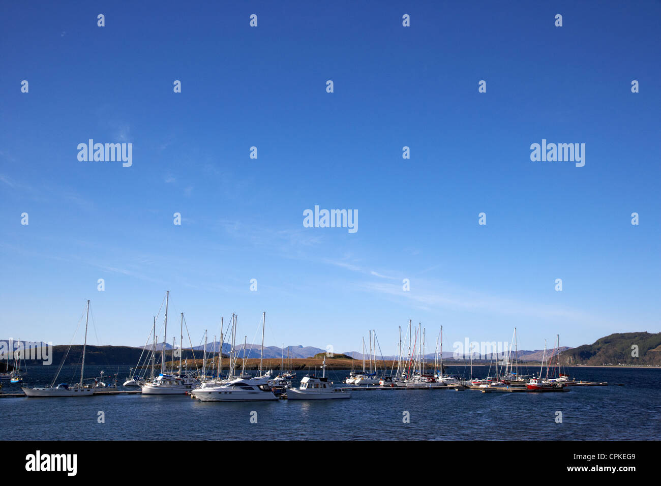 boats and yachts at linnhe marina dallens bay scotland Stock Photo - Alamy