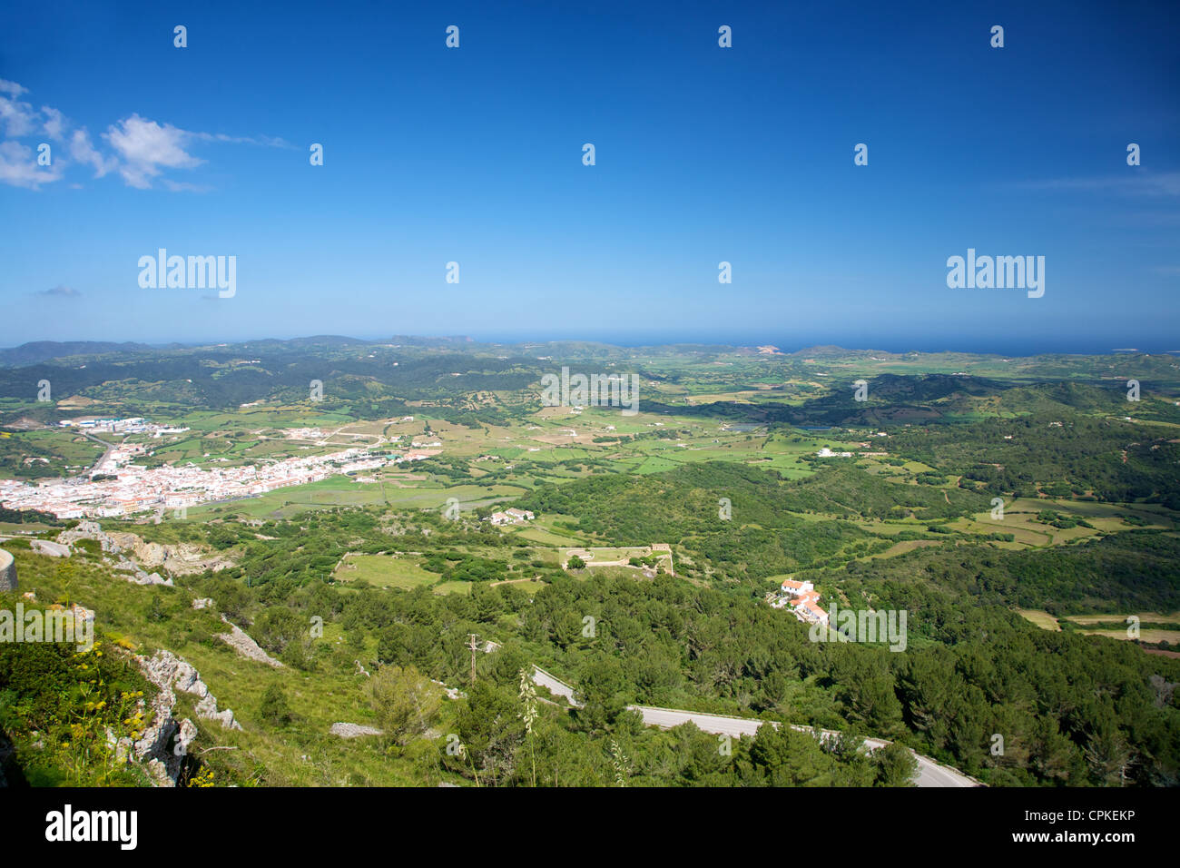 view from Toro Mountain at Menorca island in Spain Stock Photo - Alamy