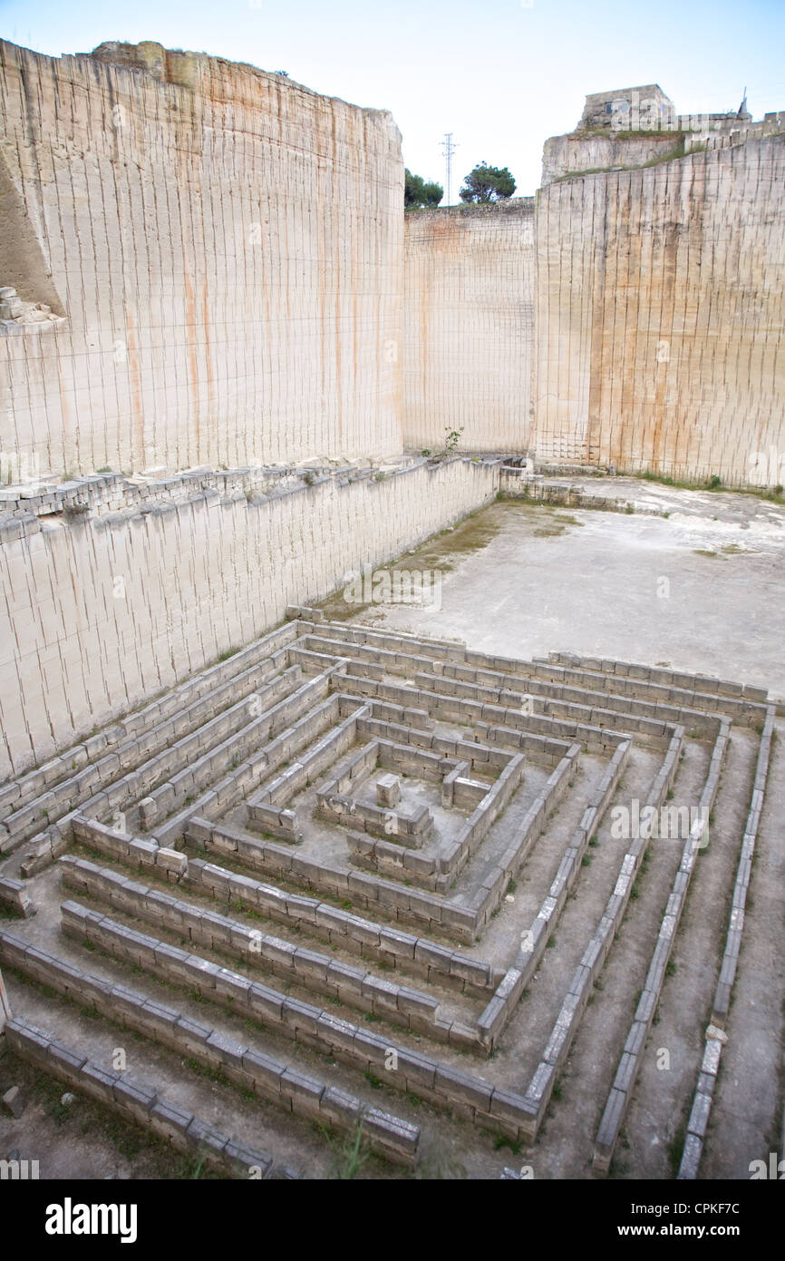 public ancient quarry of Menorca island in Spain Stock Photo - Alamy