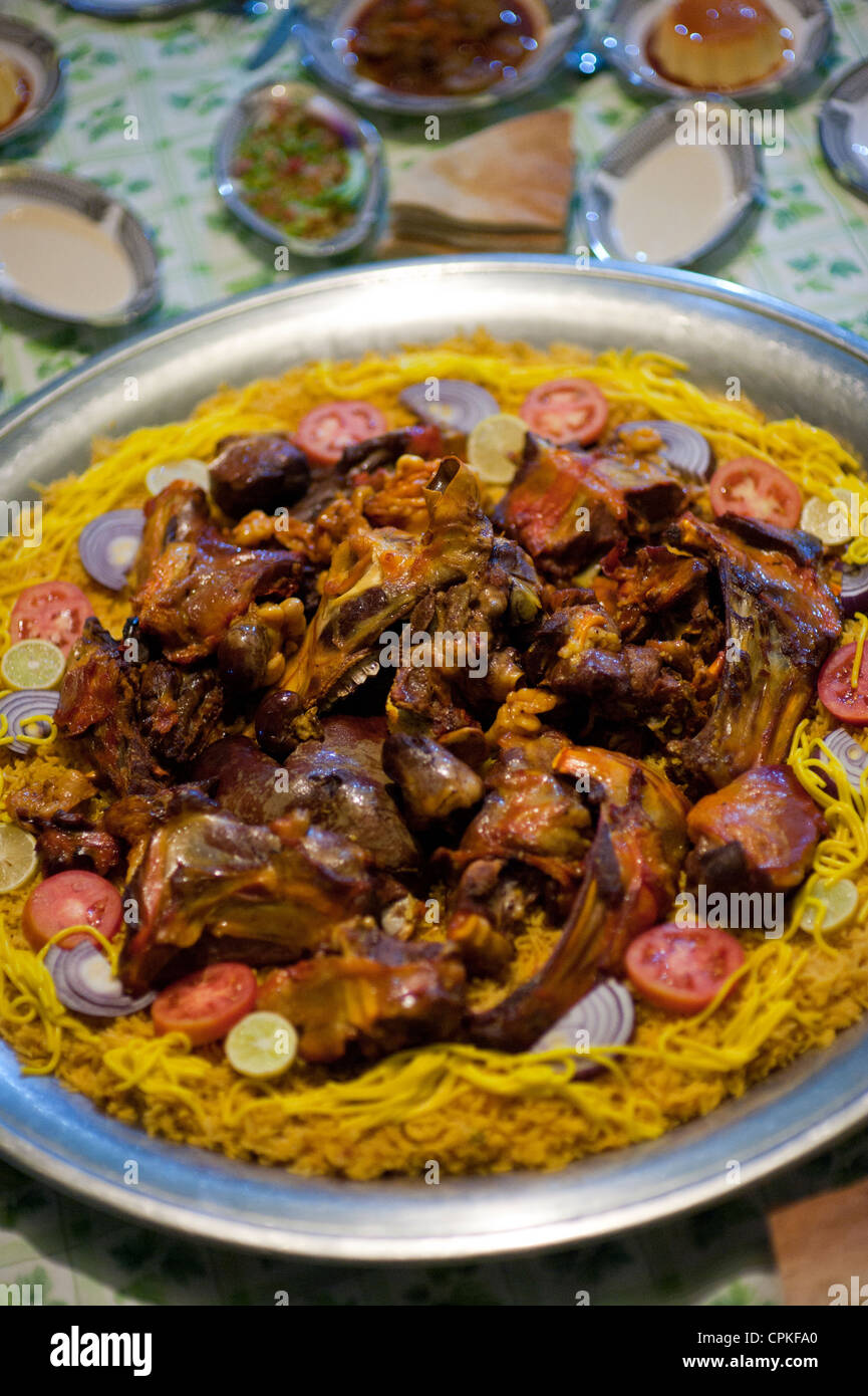Traditional Saudi Arabian dish of kabsa Stock Photo - Alamy