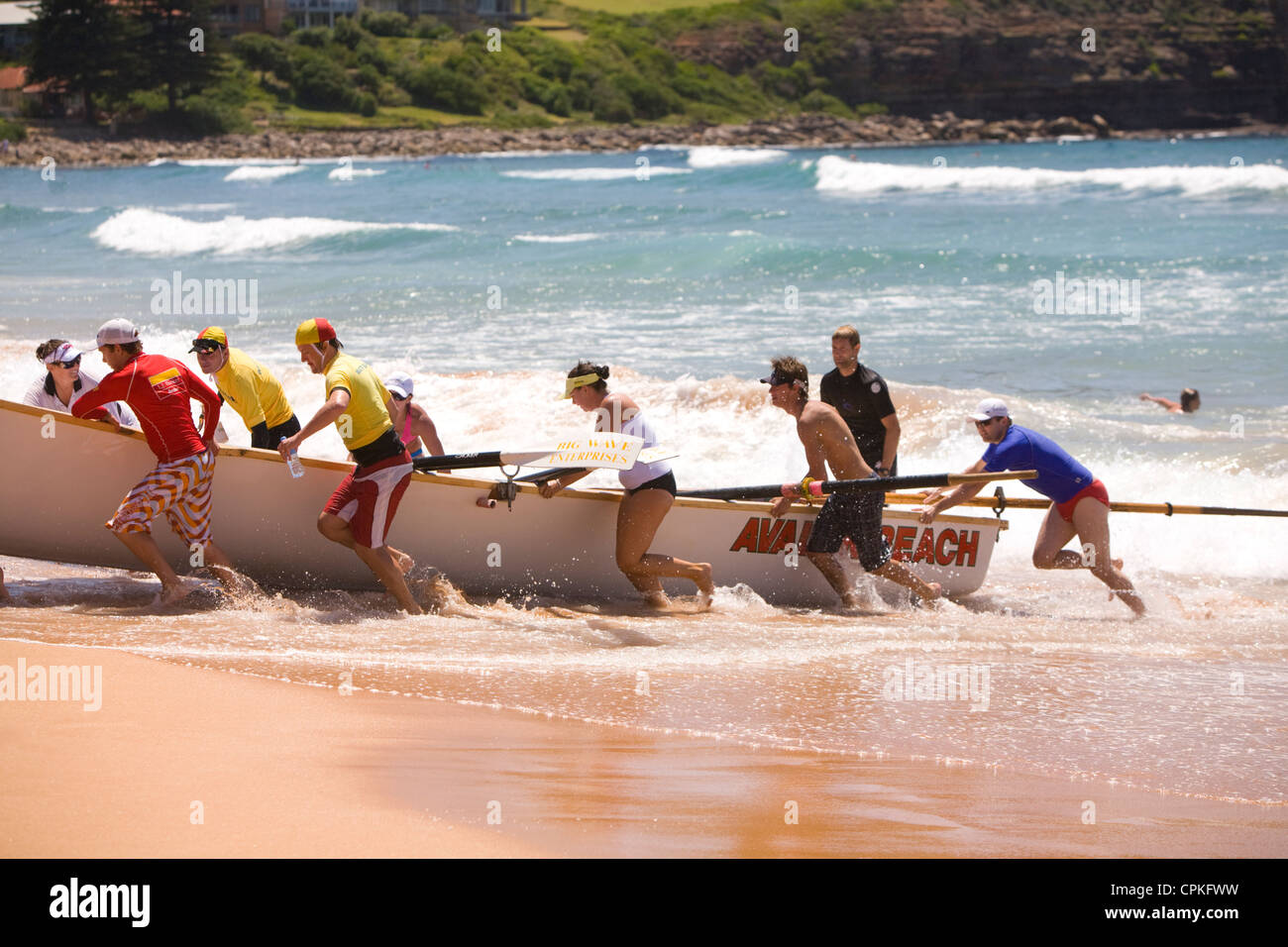 Traditional timber surfboat hi-res stock photography and images - Alamy