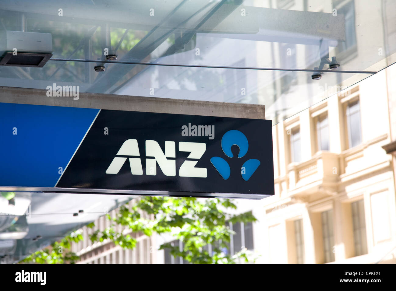 ANZ bank branch sign in Sydney,NSW,Australia, Australia and New Zealand bank Stock Photo - Alamy