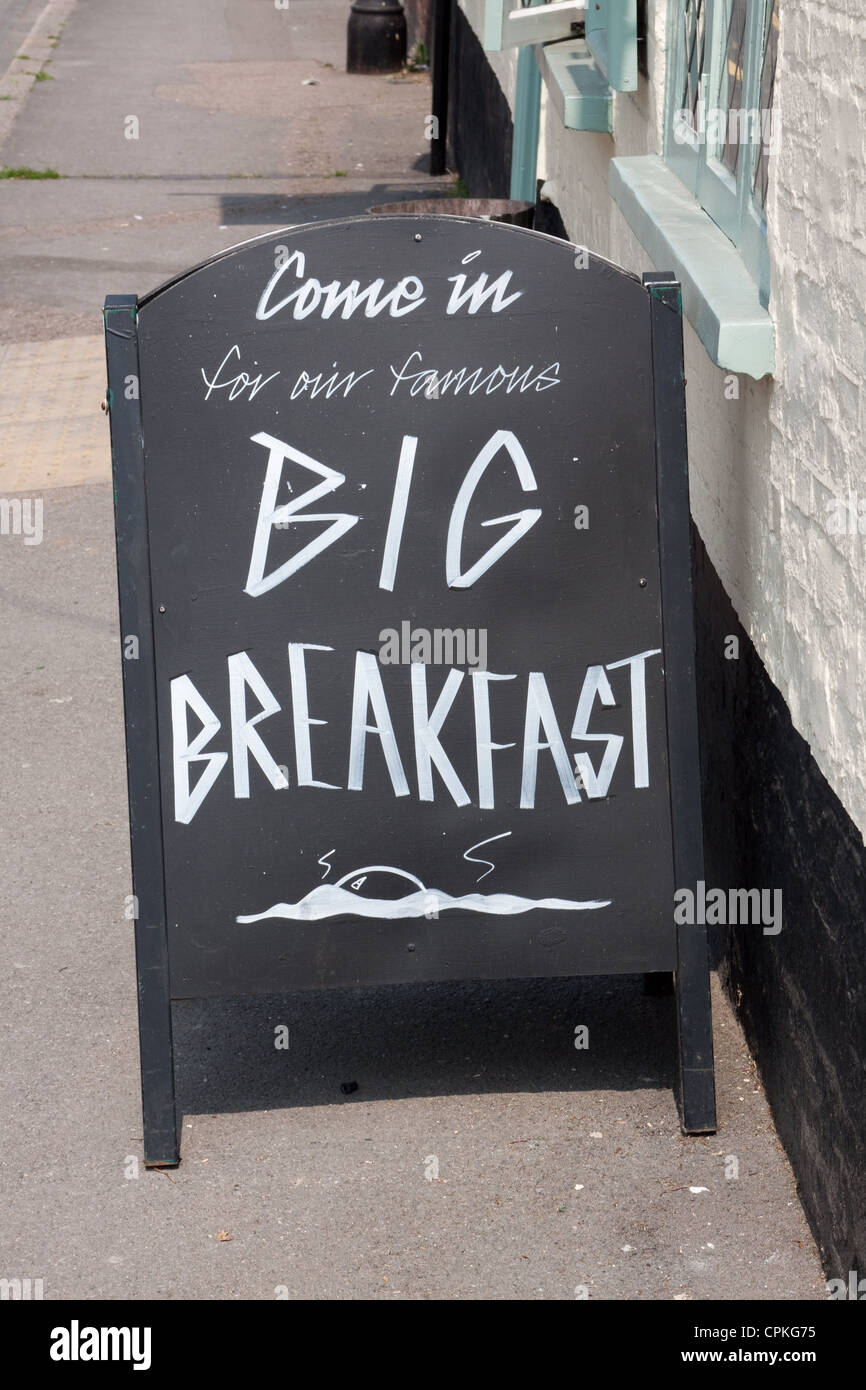 Big Breakfast sign outside a pub in Wendover, Buckinghamshire Stock ...