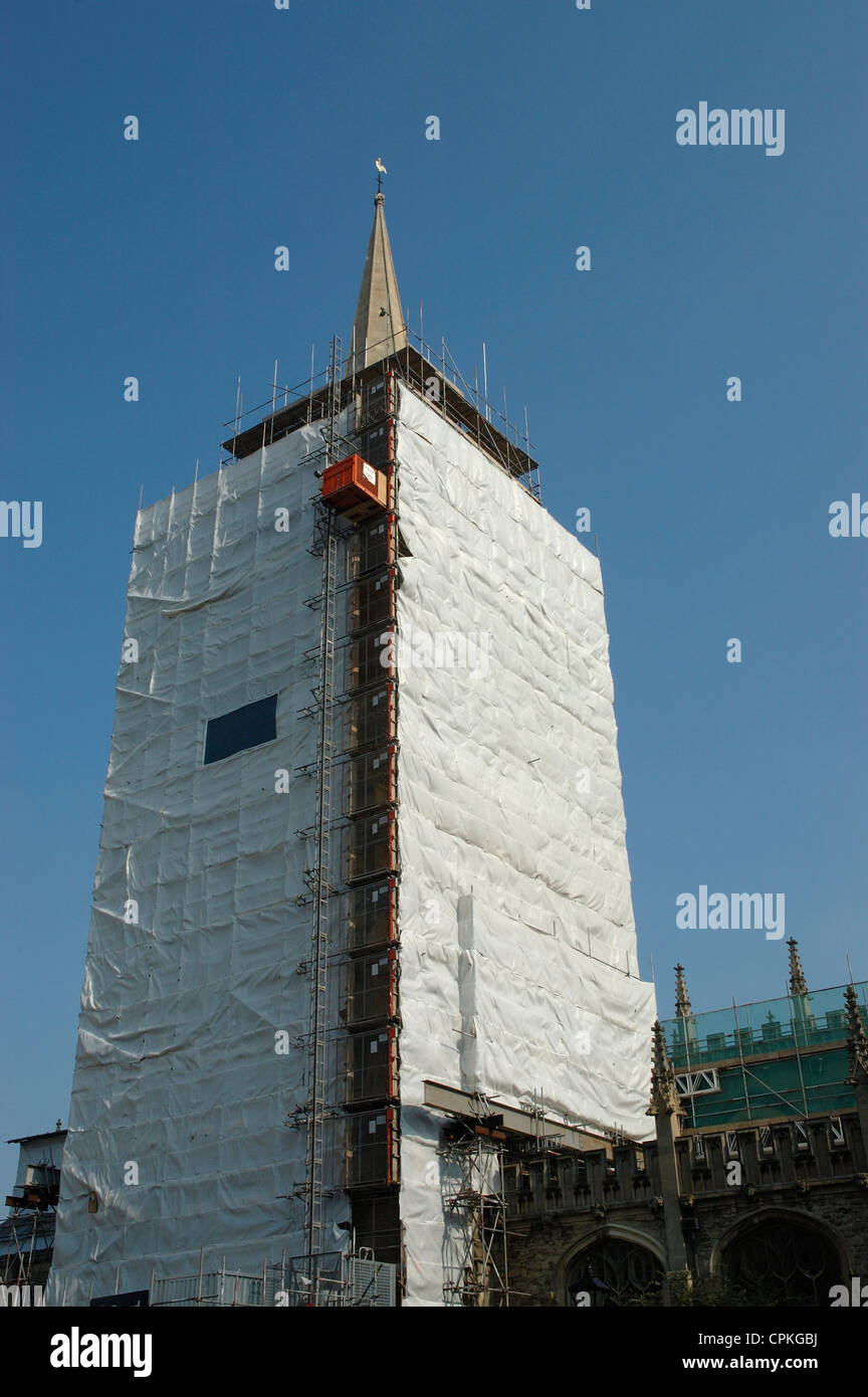Scaffolding around tower hi-res stock photography and images - Alamy