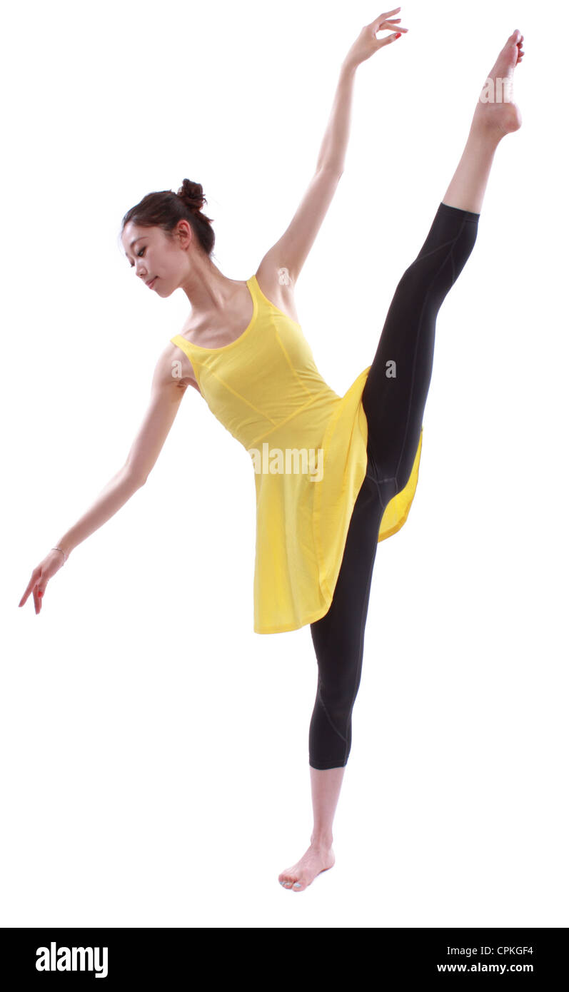 The dancer isolated on white Stock Photo - Alamy