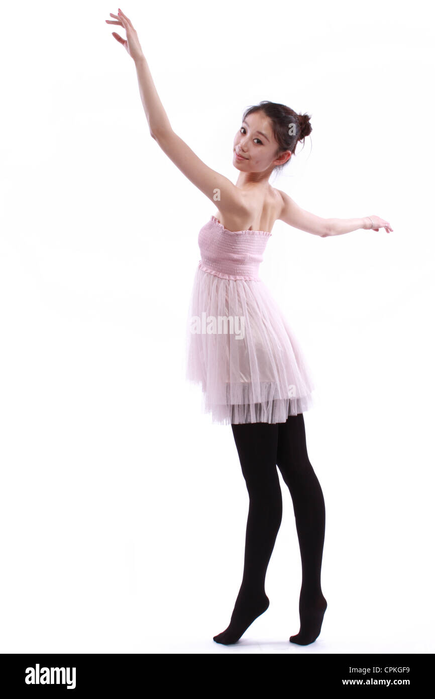 The dancer isolated on white Stock Photo - Alamy