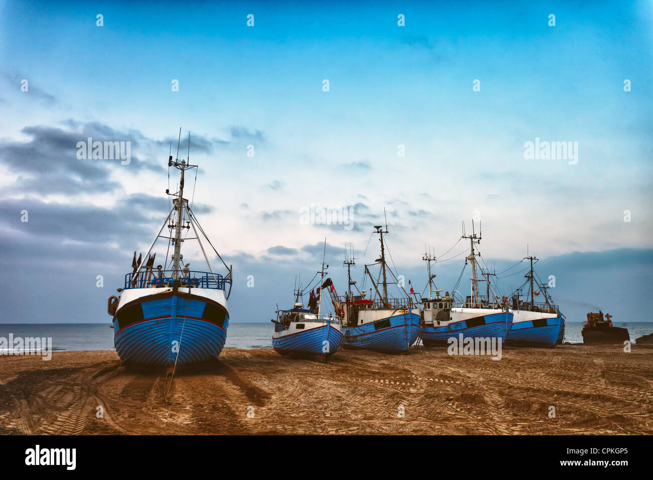 Coastal fishing boats beach thorup hi-res stock photography and images ...