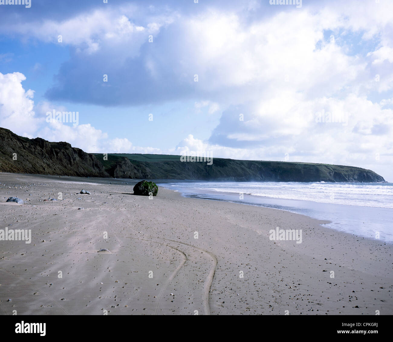 The sandy beach at Aberdaron LLeyn Peninsula Gwynedd Wales Stock Photo ...
