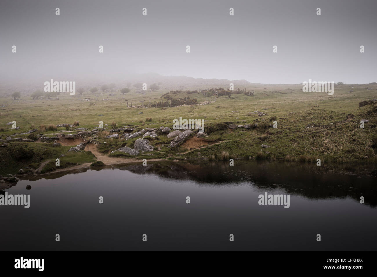 Bodmin Moor in Cornwall landscape Stock Photo - Alamy