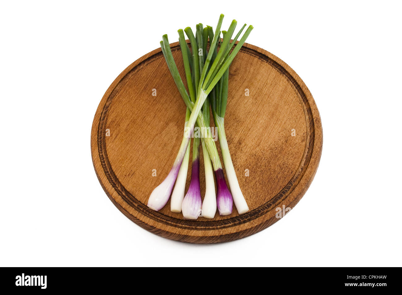 Spring onions closeup Cut Out Stock Images & Pictures - Alamy