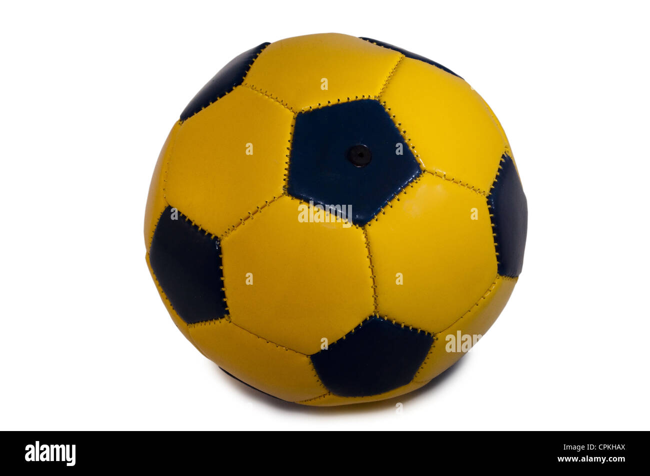 yellow, blue ball isolated on white background Stock Photo - Alamy