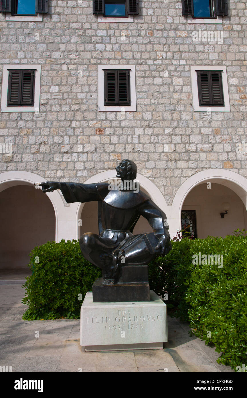 Statue of Filip Grabovac in front of Franciscan monastery at Trg Gaje ...