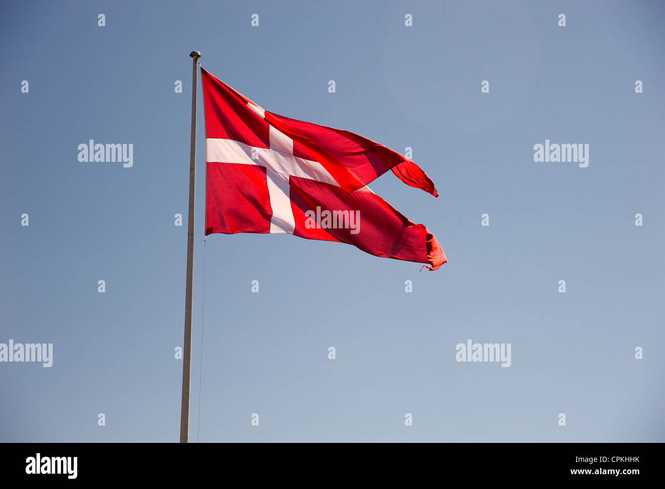 Waving flag of Denmark Stock Photo - Alamy