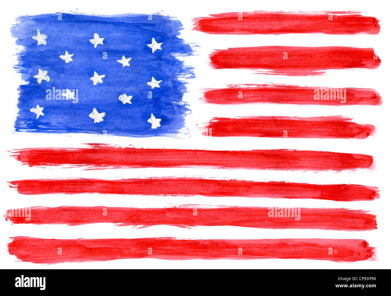 American flag painted colors by hand Stock Photo - Alamy