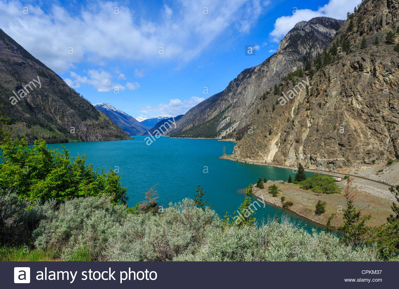 Seton Lake reservoir, near Lillooet, BC Stock Photo, Royalty Free Image ...