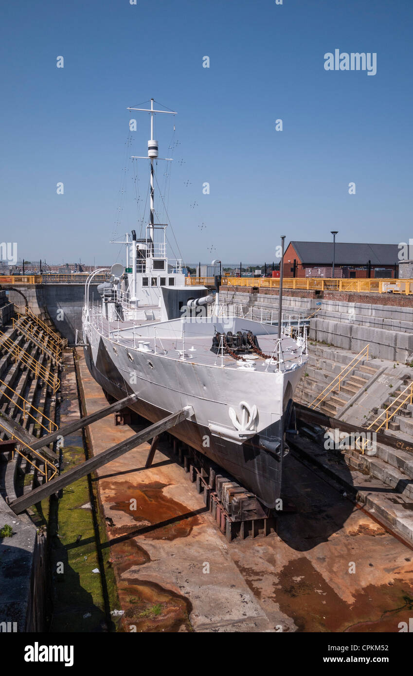 Portsmouth Historic Dockyard, Boat in Dry Dock, England, UK Stock Photo ...