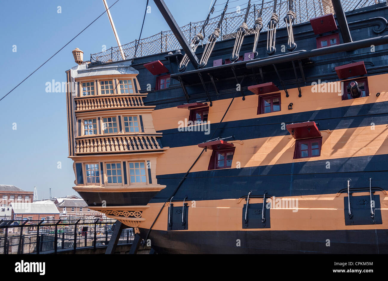 Nelson's Flagship HMS Victory, Portsmouth Historic Dockyard, England ...