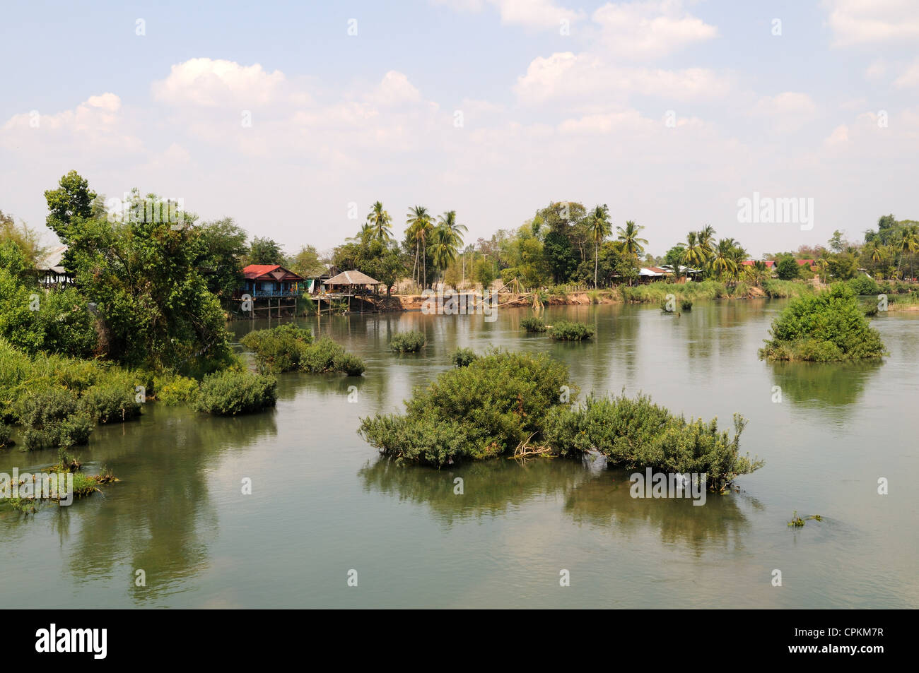 Village on Don Khon Island Champasak Province Southern Laos Stock Photo ...