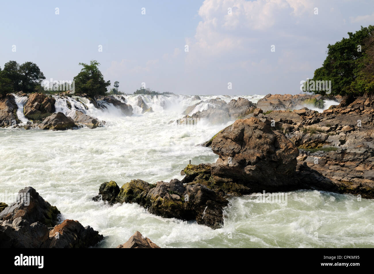 Khong Phapheng Waterfalls Mekong River Champasak Province Southern Laos ...
