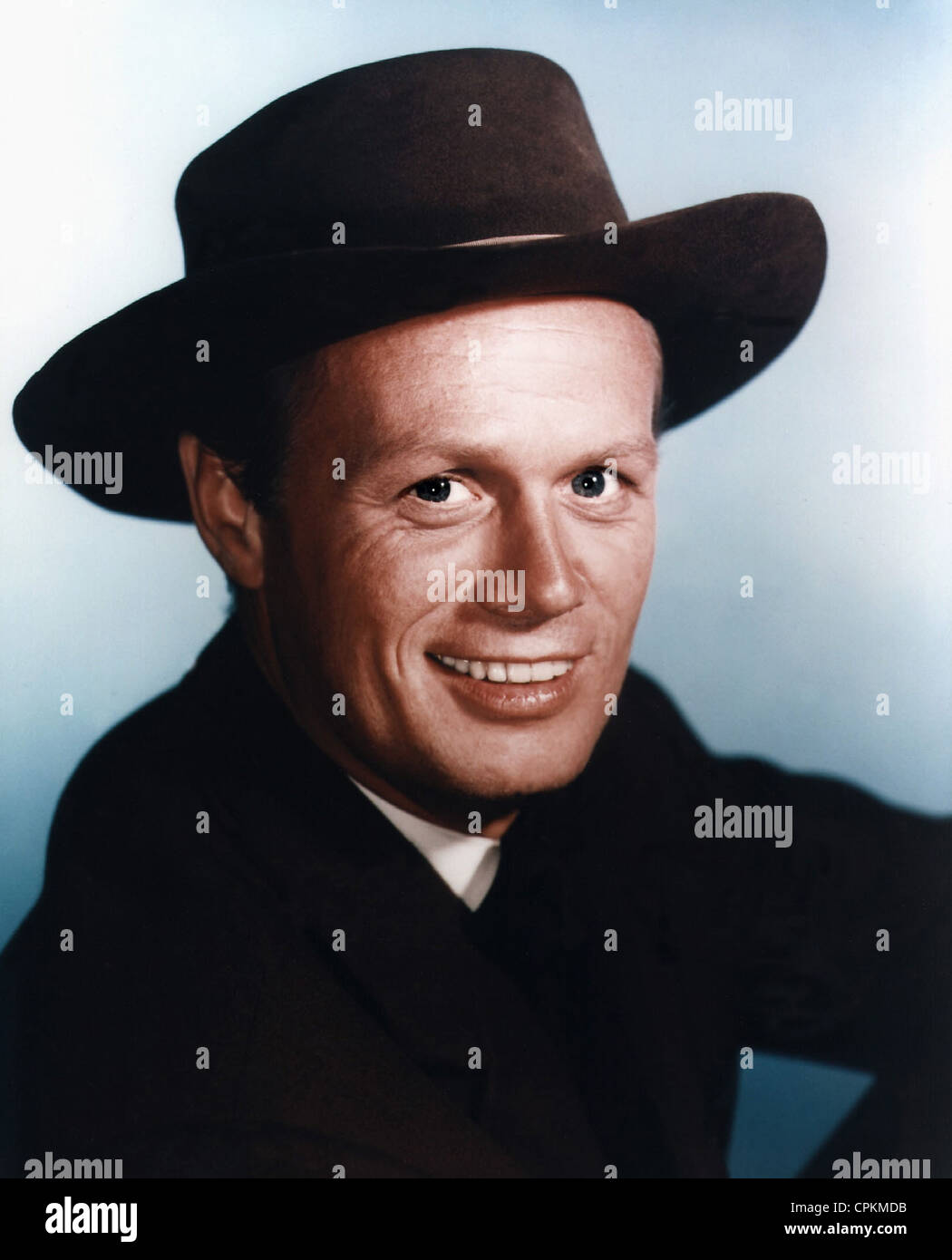 A colour portrait of the film star Richard Widmark taken in Los Angeles ...
