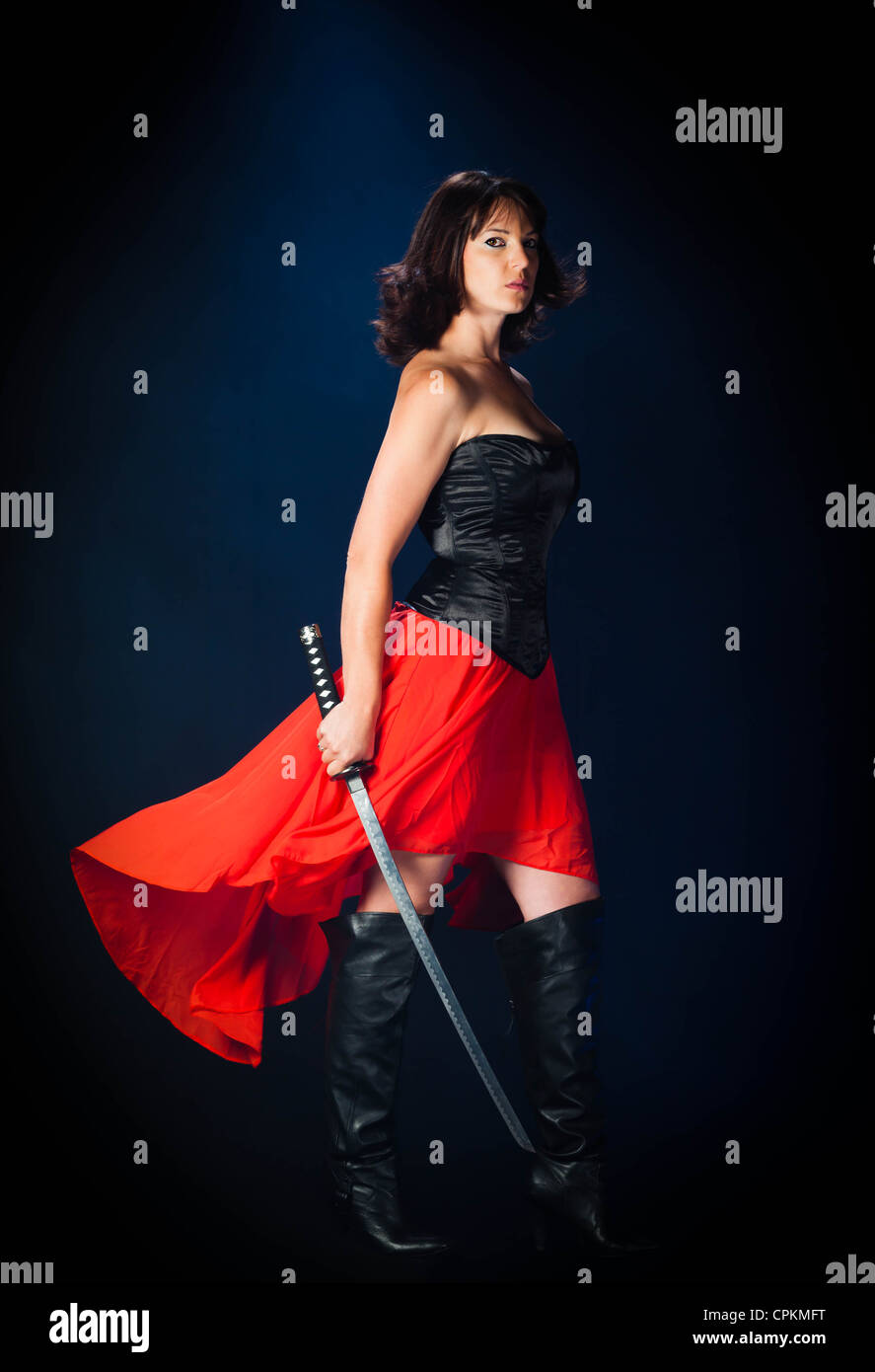Woman katana sword in anime hi-res stock photography and images - Alamy