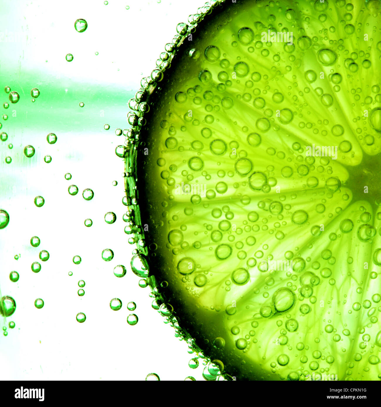 lime slice in water bubbles Stock Photo - Alamy