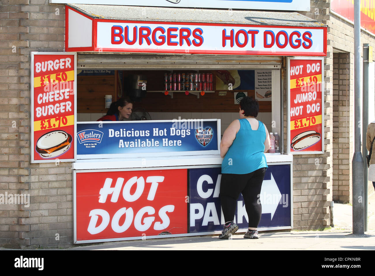 Mablethorpe Seaside Resort Fast Food Stock Photo - Alamy