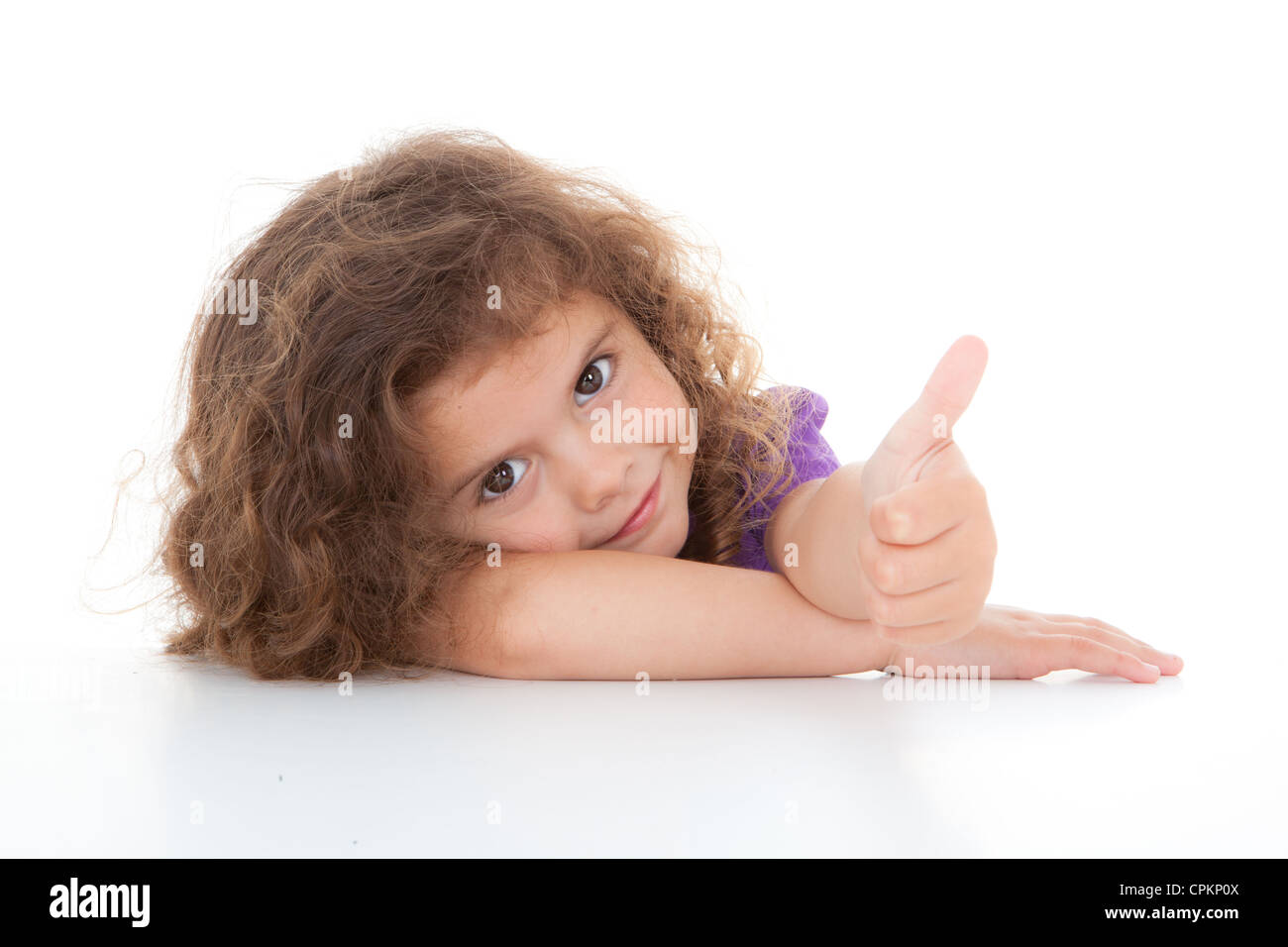 happy positive child with thumbs up for success Stock Photo - Alamy