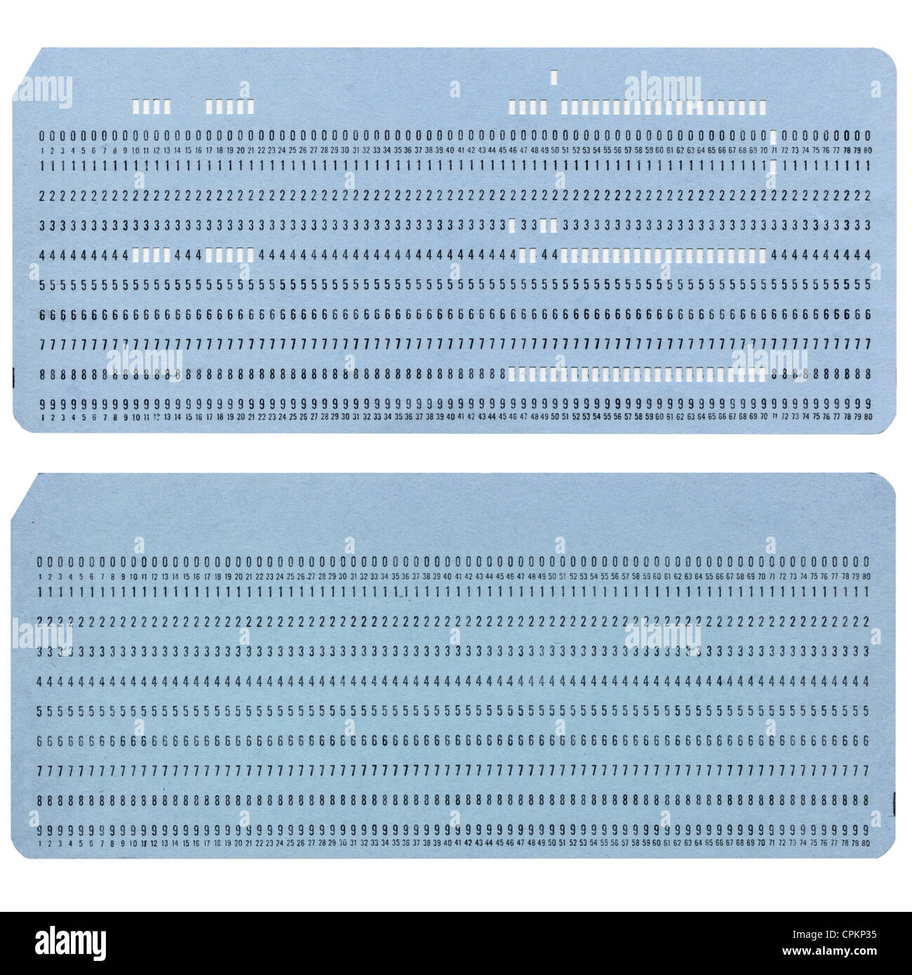 Vintage punched card for computer data storage Stock Photo - Alamy
