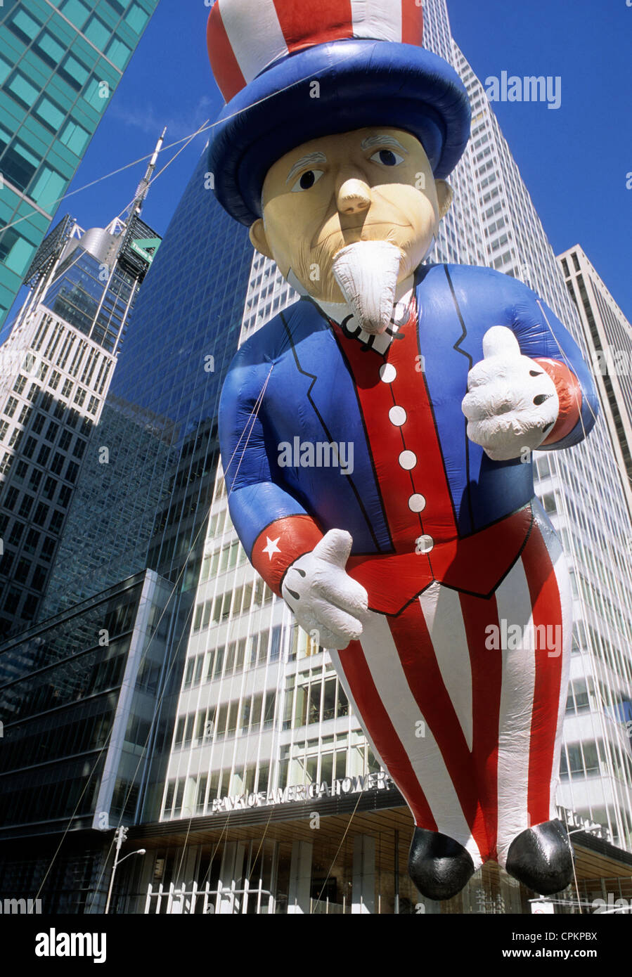 Thanksgiving Day Macy parade, Uncle Sam balloon, New York. Midtown ... Thanksgiving Day Macy parade, Uncle Sam balloon, New York. Midtown ...
