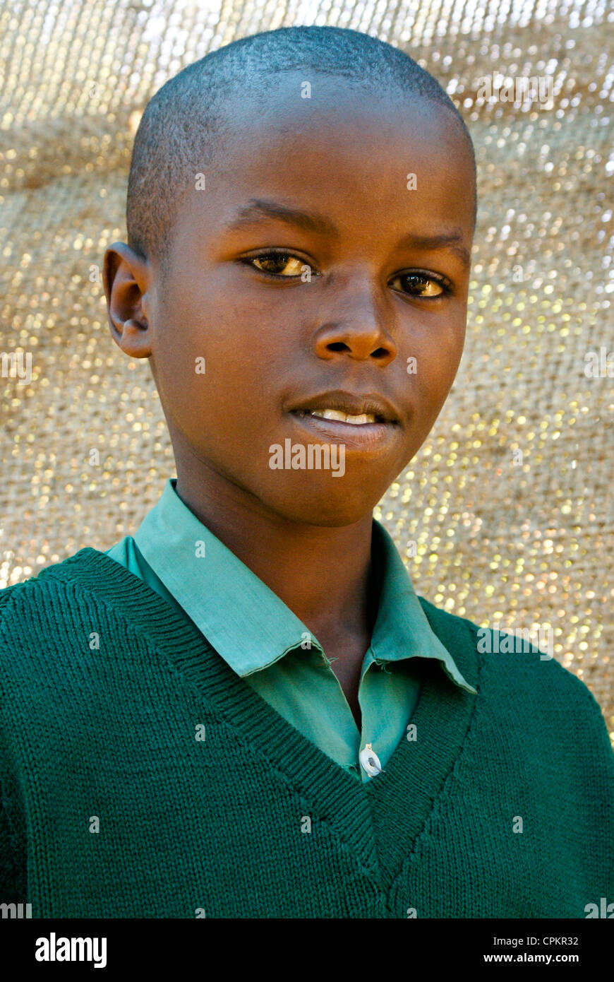 Portrait of young boy in Kenya Stock Photo - Alamy