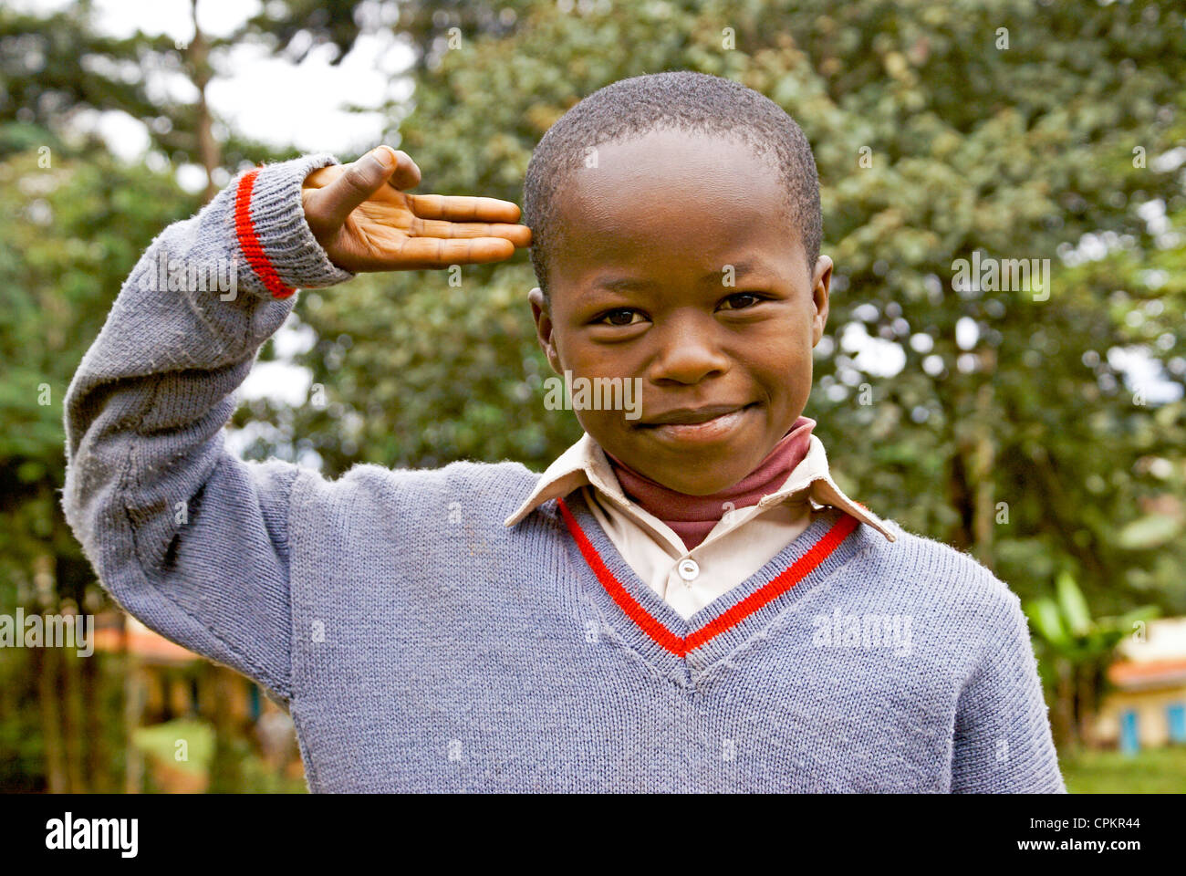 Portrait of young boy in Kenya Stock Photo - Alamy