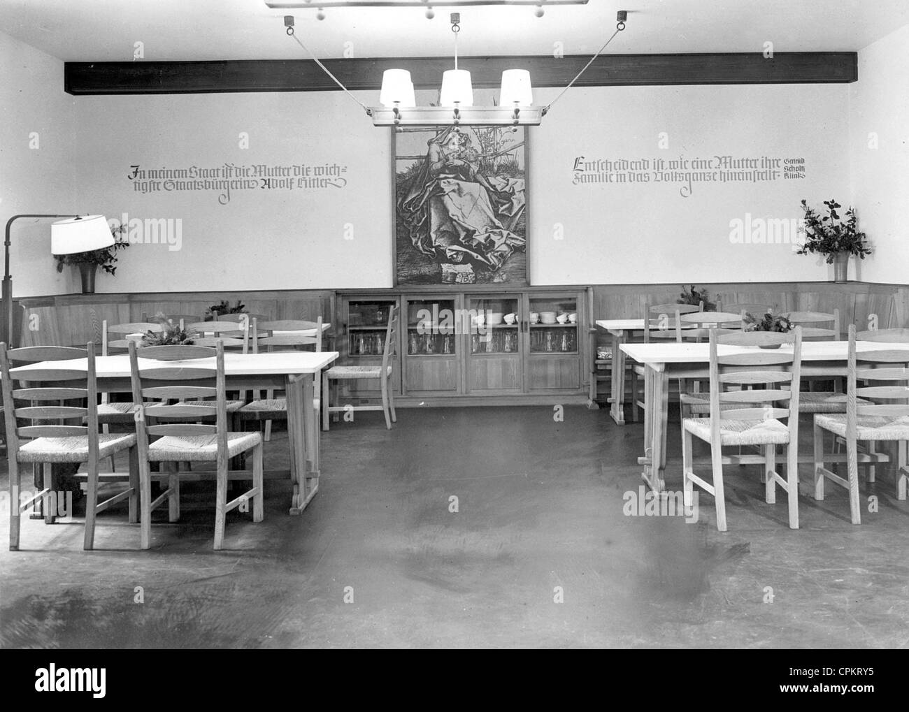Dining room of the Reich's Mother School, 1936 Stock Photo - Alamy